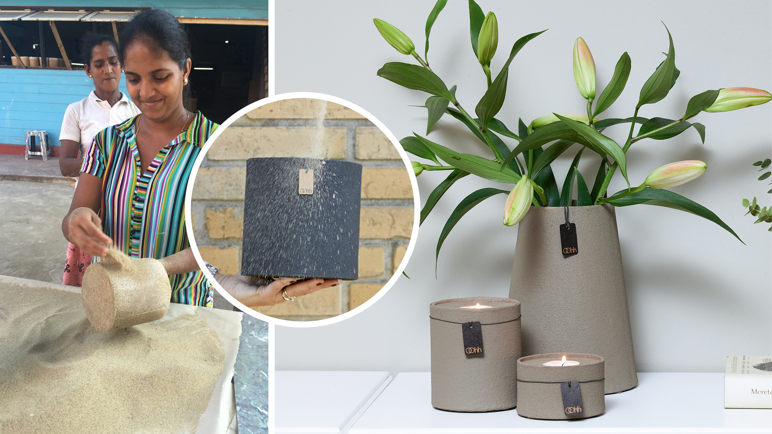 We use sand from the beaches of Sri Lanka